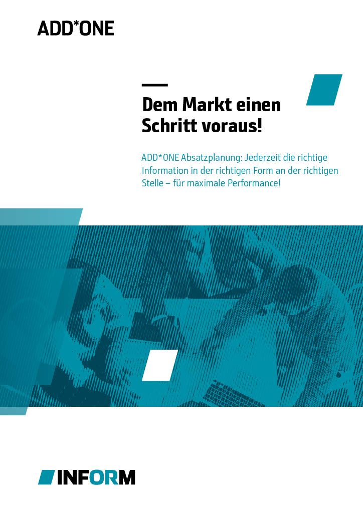 Broschüre ADD*ONE Absatzplanung - INFORM