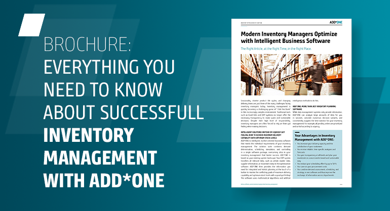Brochure ADD*ONE Inventory Optimizer - INFORM